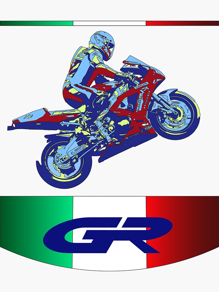 "GR Moto Racing Design" Sticker by soufianebartai | Redbubble