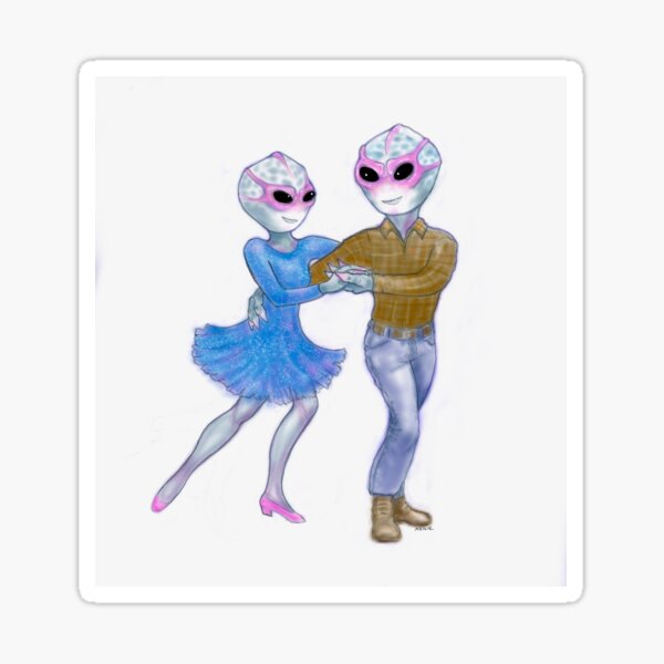 Refrigerator Magnets Kitchen & Dining Kitchen Décor alien dancing with ...