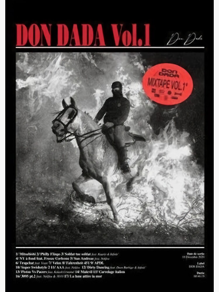 "Don Dada Album Cover Poster" Sticker by gylaskoco | Redbubble