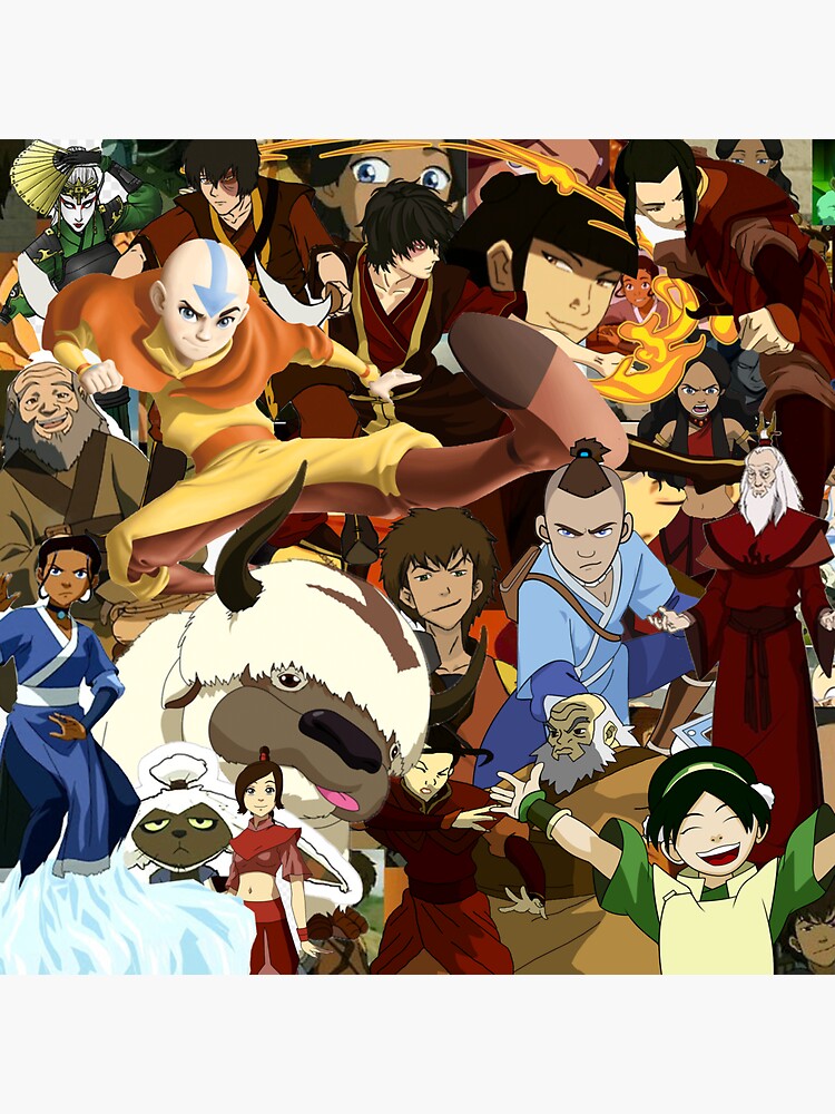 "Avatar Collage" Sticker for Sale by AirbenderRB | Redbubble