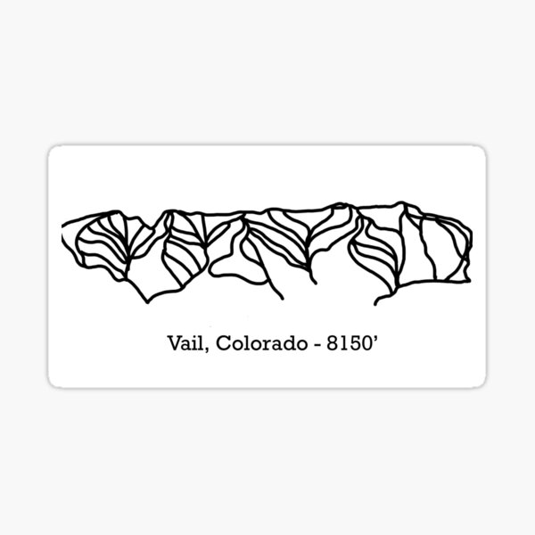 "Vail Trail Map" Sticker by agsart | Redbubble