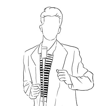 "Rickroll lineart" Poster for Sale by Jets-Emporium | Redbubble