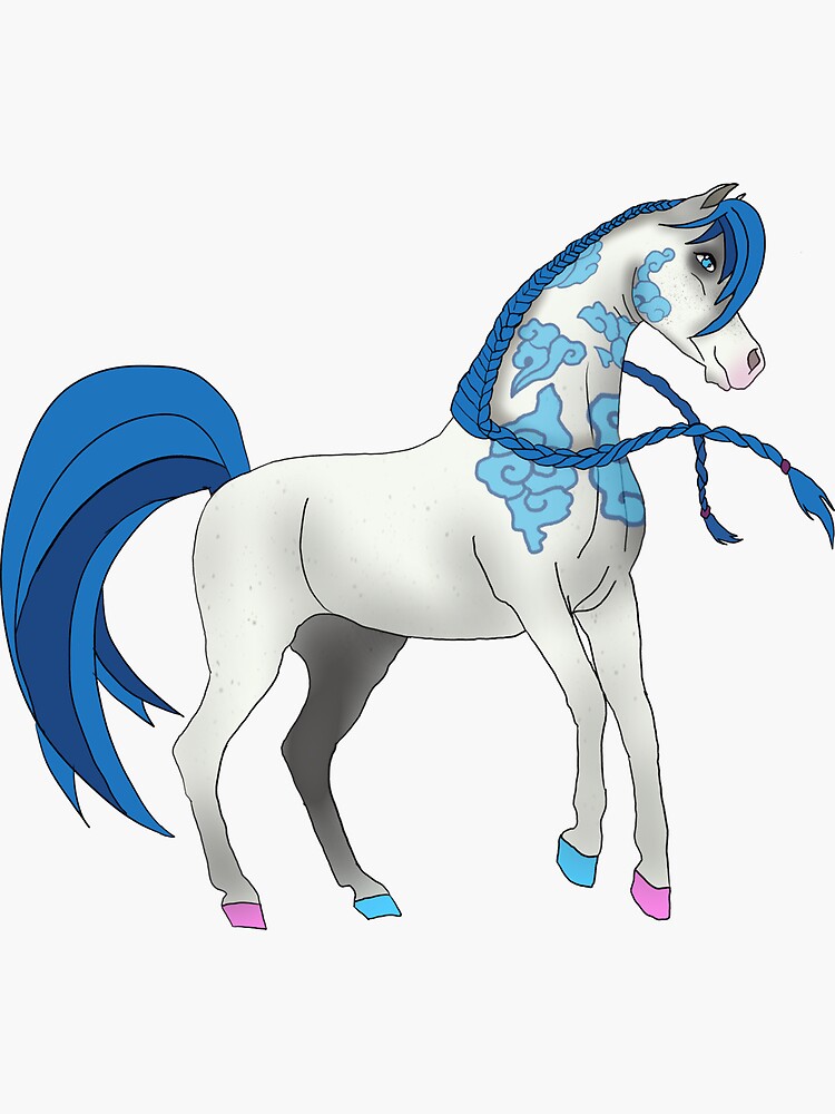 "If Jinx were a Horse: Arcane " Sticker by bellaszcz | Redbubble