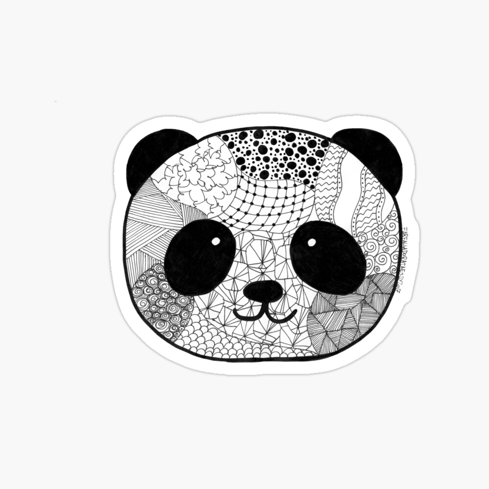 Zentangle Panda Zentangle Panda Bear Art Print By Dan Bingham