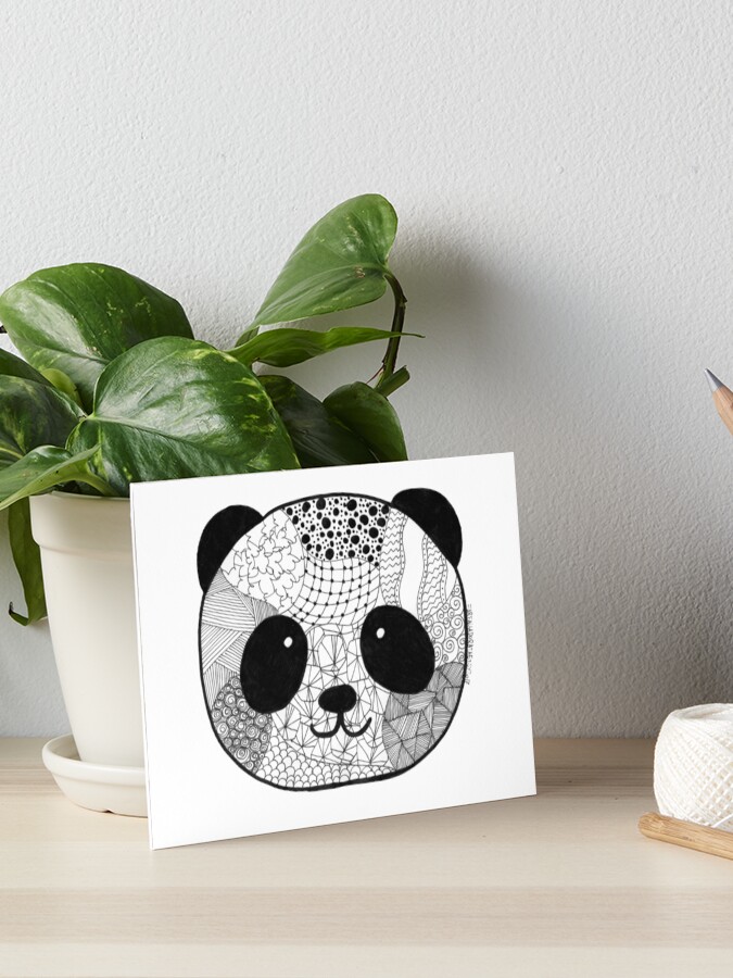 Zentangle Panda Zentangle Panda Bear Art Print By Dan Bingham