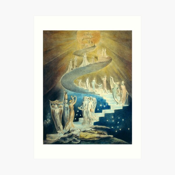 "William Blake Jacob's Ladder" Art Print by pdgraphics | Redbubble
