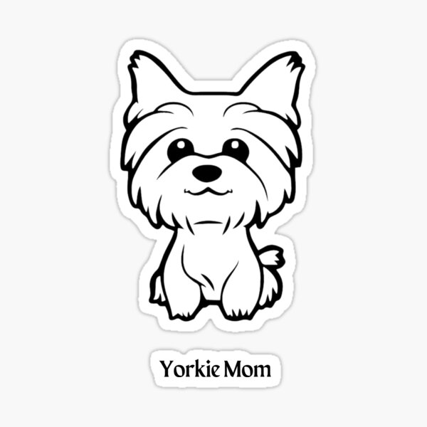 "Yorkie Mom" Sticker by Jlweeks | Redbubble
