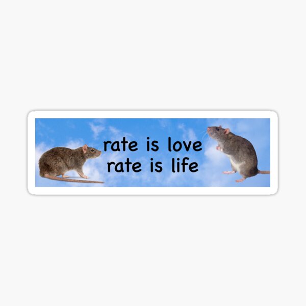 "rate is love rate is life" Sticker by witchype | Redbubble