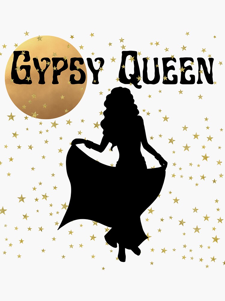 "Gypsy Queen Dancing Boho Design" Sticker by MoonGaze100 | Redbubble