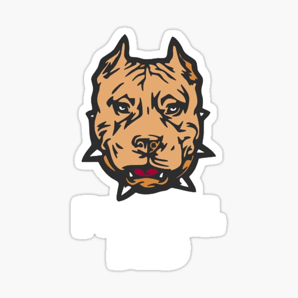 "Pitbull Dad Owner American Bully Pitbull Dog Merch" Sticker for Sale ...