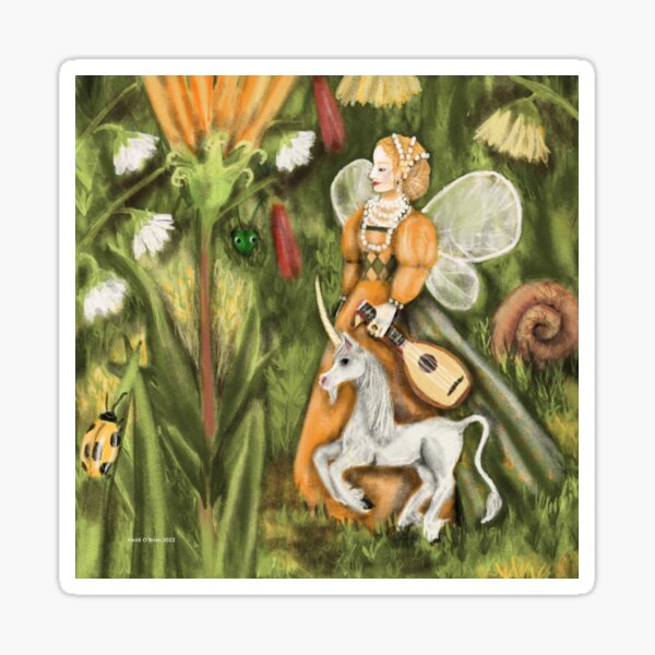 "The Travelling Minstrel" Sticker by HeidiSelkie | Redbubble