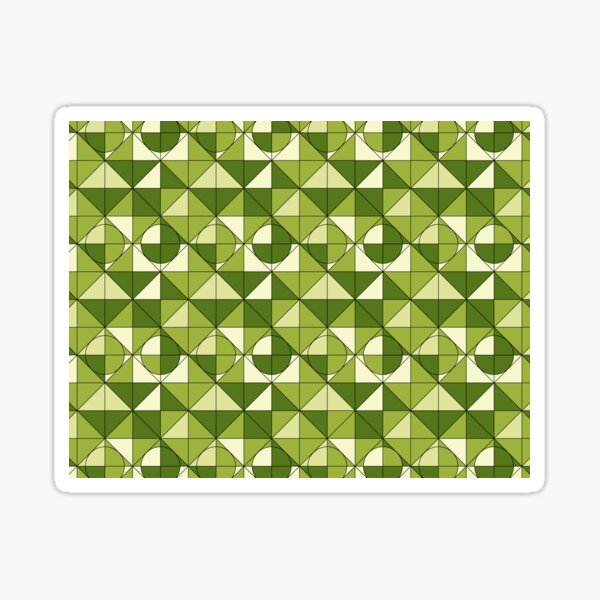 "Fresh colors of greens Triangle Pattern" Sticker by Makeyourdesigne ...