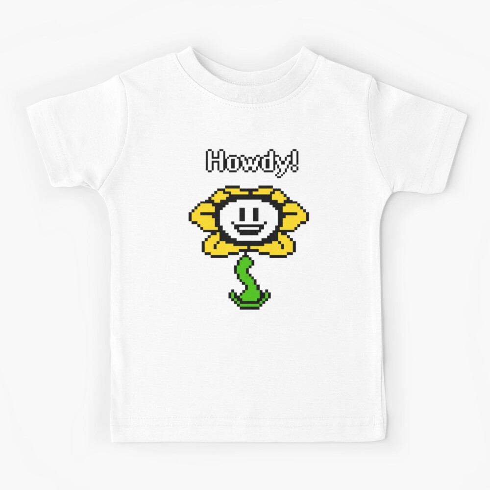 "Undertale / Flowey the Flower ("Howdy!")" Kids T-Shirt by oxox ...
