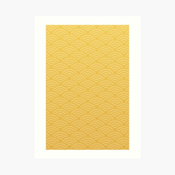 "Seigaiha Pattern in Gold Color" Art Print for Sale by Takeda-art ...