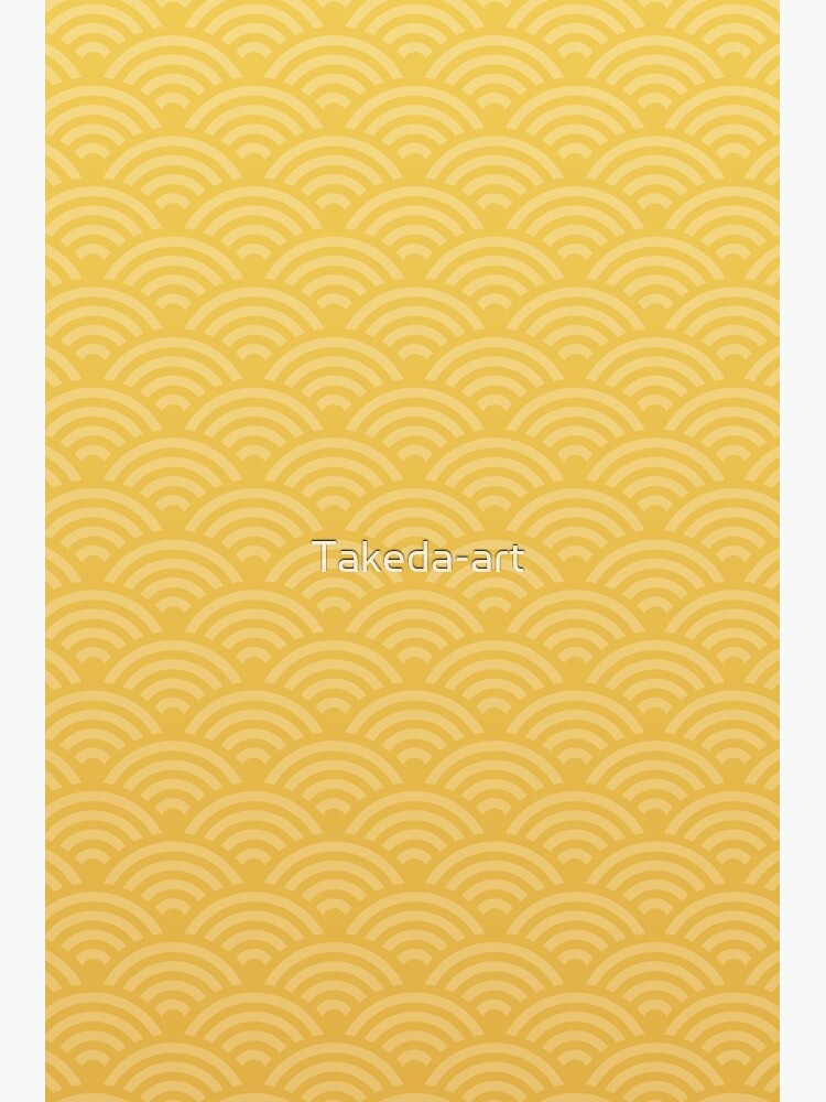 "Seigaiha Pattern in Gold Color" Art Print for Sale by Takeda-art ...