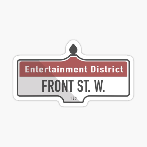 "Toronto - Front St. W. Street Sign" Sticker for Sale by MaggieWD ...