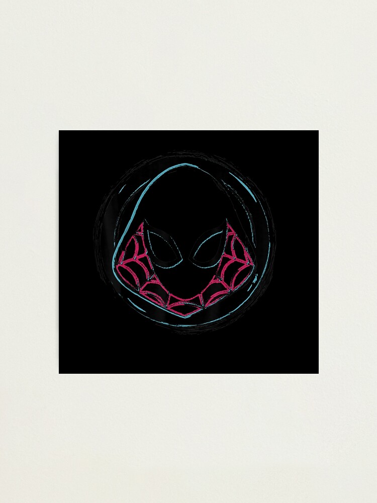 Lámina fotográfica «Insignia del símbolo de la cara de Spider-Gwen ...