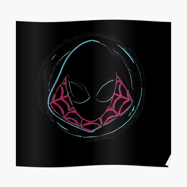 Póster «Insignia del símbolo de la cara de Spider-Gwen Camiseta gráfica ...