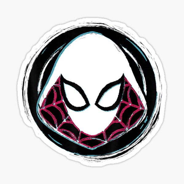 Pegatina «Insignia del símbolo de la cara de Spider-Gwen Camiseta ...