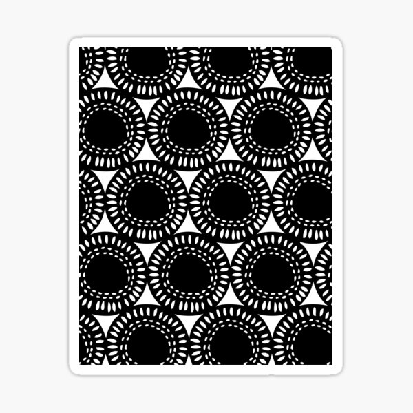 "Black and White Circle" Sticker for Sale by MyArt23 | Redbubble