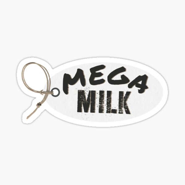 "Mega Milk Fitted V-Neck " Sticker for Sale by tyragashop | Redbubble
