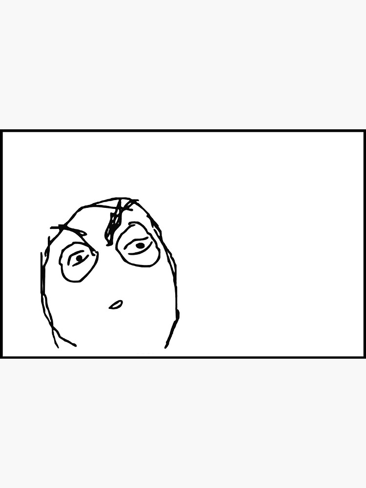 "Rage Comic Huh" Sticker by dellboydellboy | Redbubble