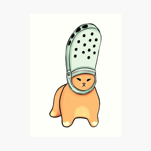 "Croc Cat Meme" Art Print by Jackamcaliptax | Redbubble