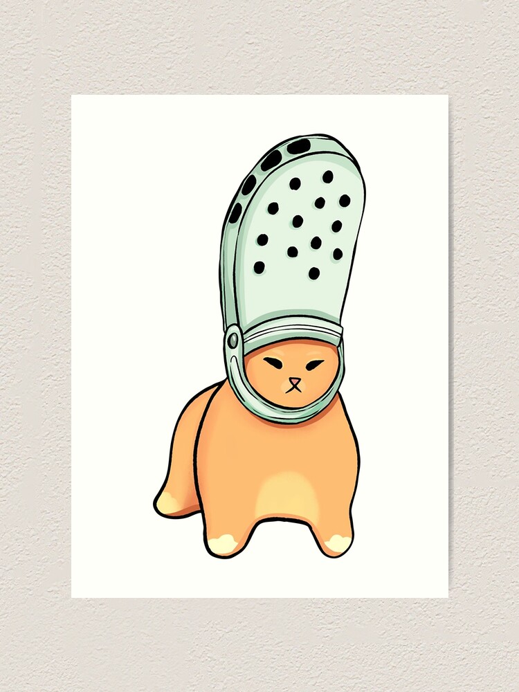 "Croc Cat Meme" Art Print by Jackamcaliptax | Redbubble