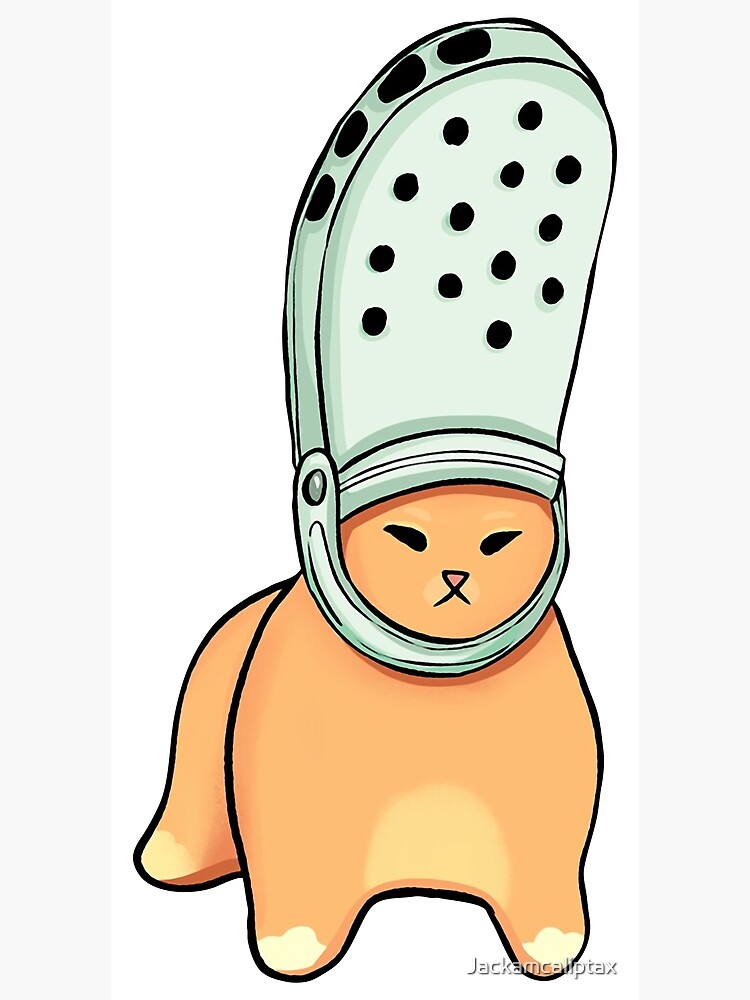 "Croc Cat Meme" Art Print by Jackamcaliptax | Redbubble