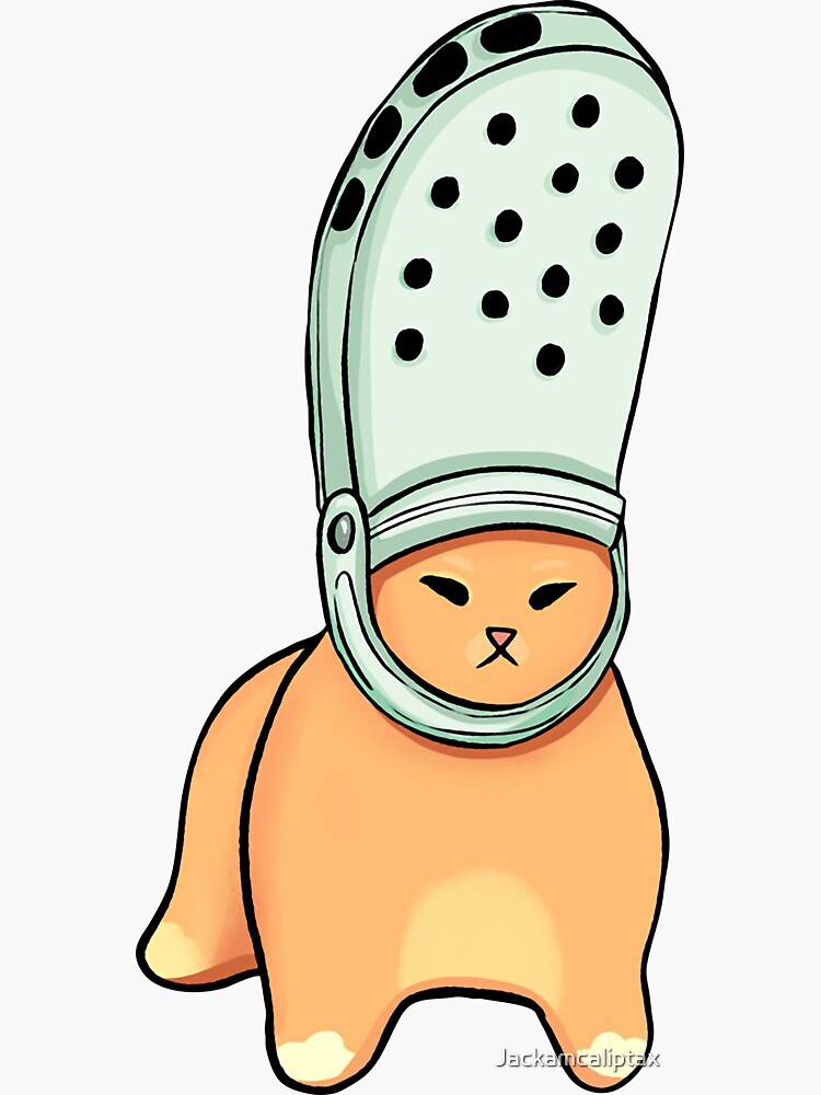 "Croc Cat Meme" Sticker by Jackamcaliptax | Redbubble