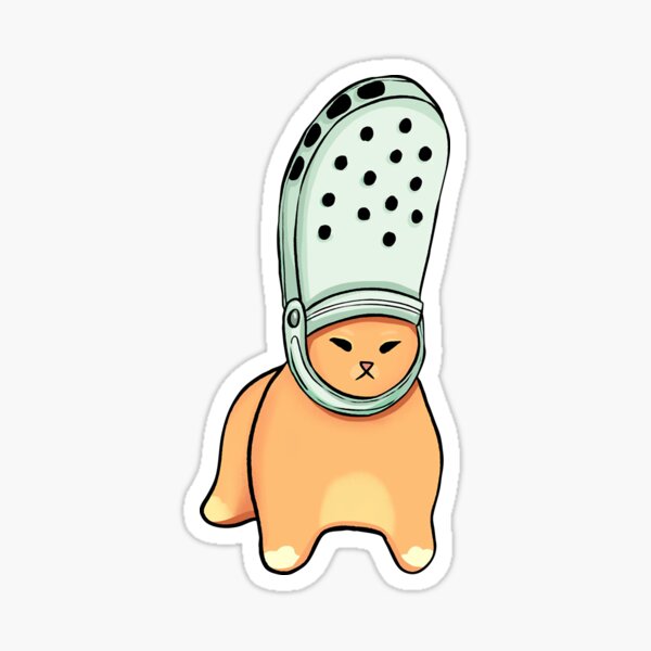 "Croc Cat Meme" Sticker by Jackamcaliptax | Redbubble