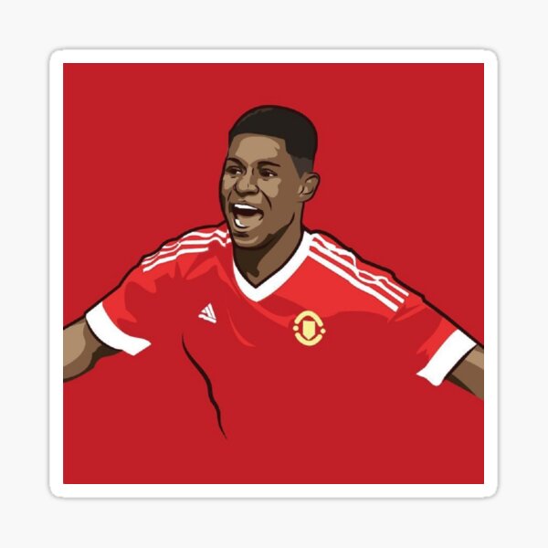 "Illustration Marcus Rashford Wallpaper" Sticker for Sale by ...