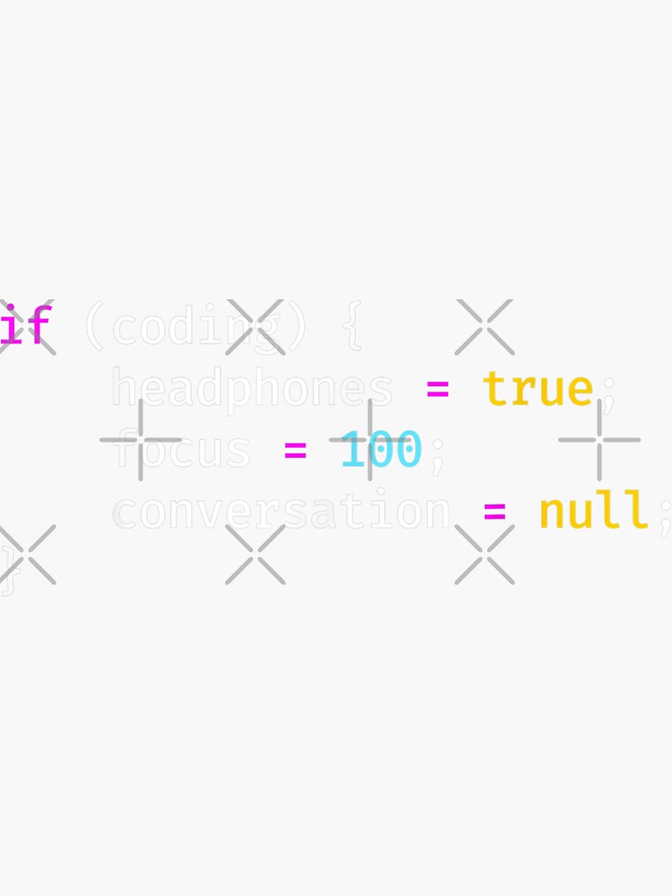 "Funny Joke Programming If Coding Headphones Focus " Sticker by AmyxAcree | Redbubble