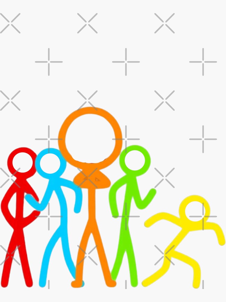 "Alan Becker Stick Figures" Sticker by OneforAllDesign | Redbubble