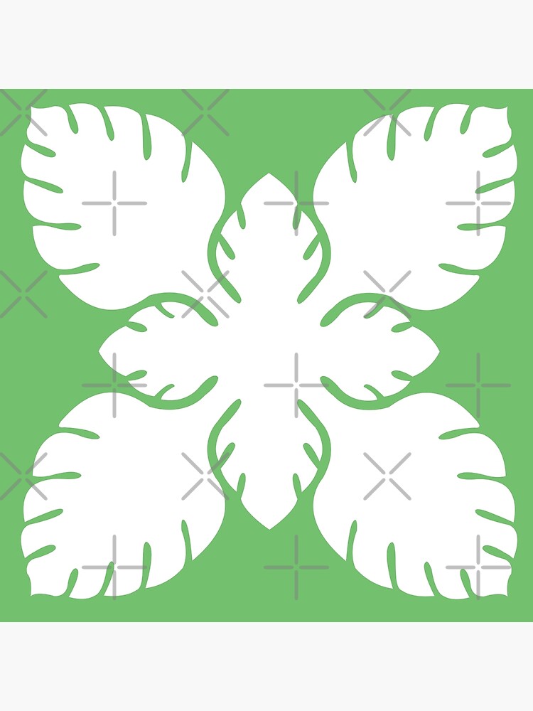 "Monstera Quilt Block" Poster for Sale by FanWearHawaii | Redbubble