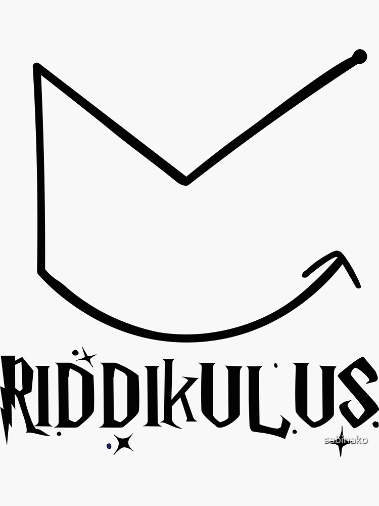 "Riddikulus sign" Sticker by sabinako | Redbubble