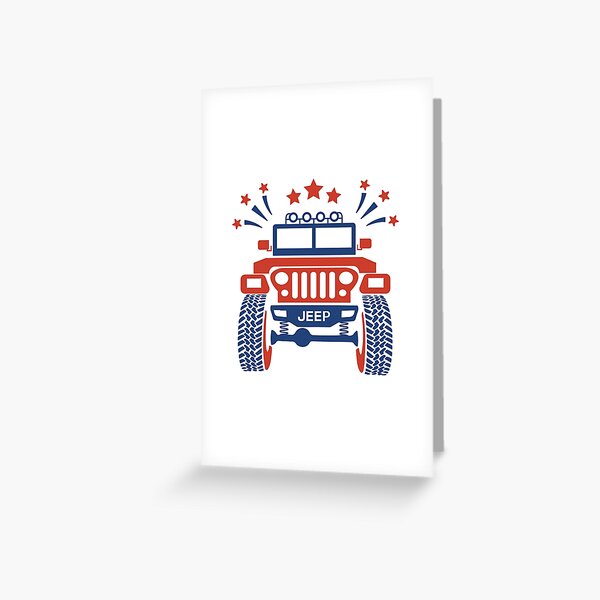 "happy 4th of july jeep | american jeep " Greeting Card by Autoscoot ...