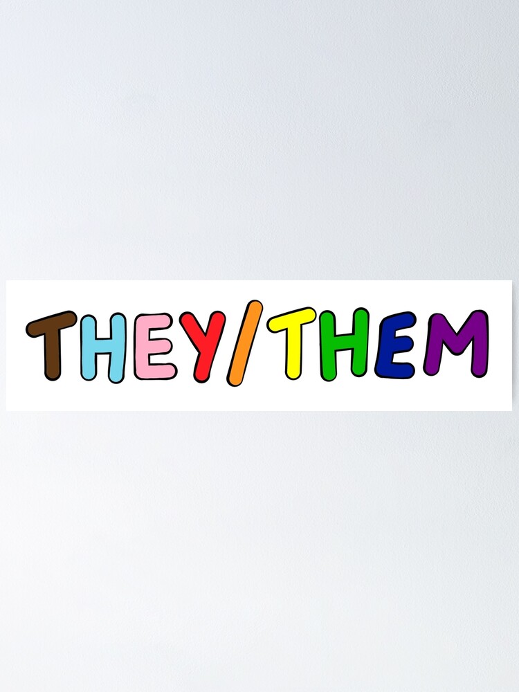 "they/them pronouns progress pride flag" Poster by jamiepsdesigns ...