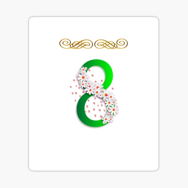 " cool eight" Sticker by Love-and-peace | Redbubble