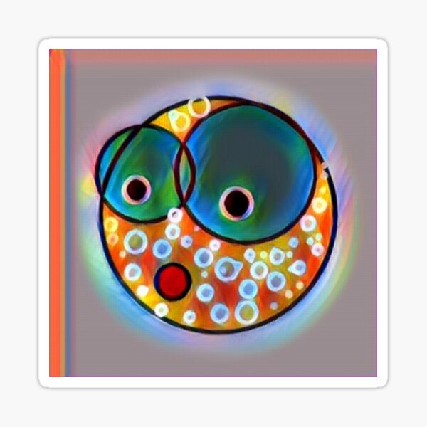 "Round Face" Sticker by Blertz | Redbubble