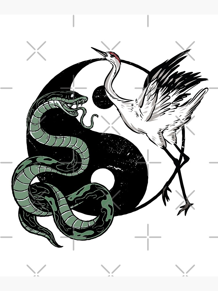 Póster «Yin Yang Serpientes Grullas» de DerSenat | Redbubble