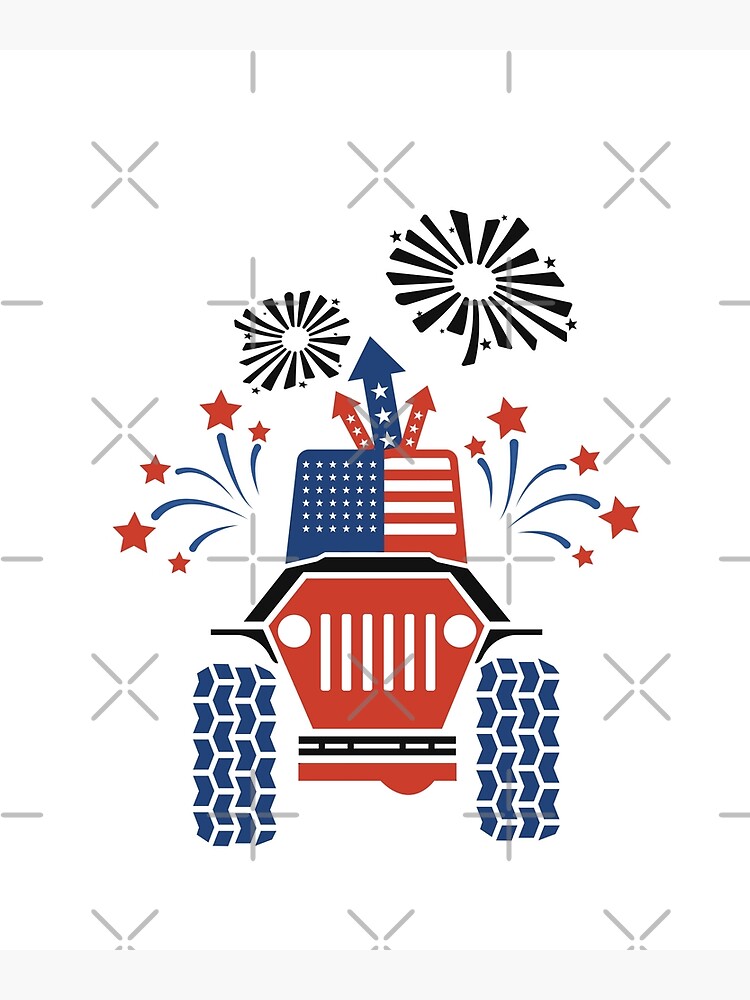 "happy 4th of july jeep | american jeep " Poster for Sale by Autoscoot ...