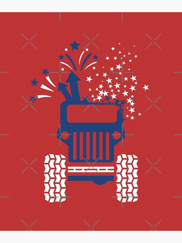 " happy 4th of july jeep | american jeep " Poster for Sale by Autoscoot ...