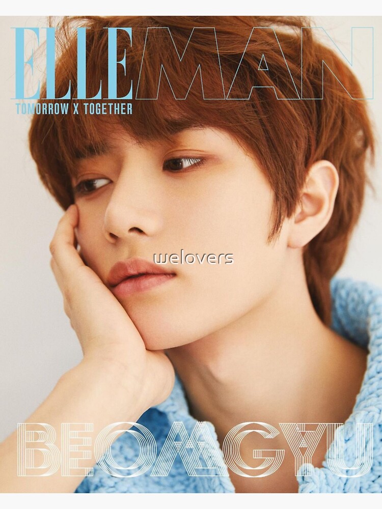 "TXT Beomgyu 2022 photoshoot - Elle Men" Sticker for Sale by welovers ...