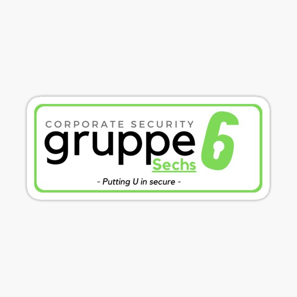 "Gruppe 6" Sticker for Sale by IssionissI | Redbubble