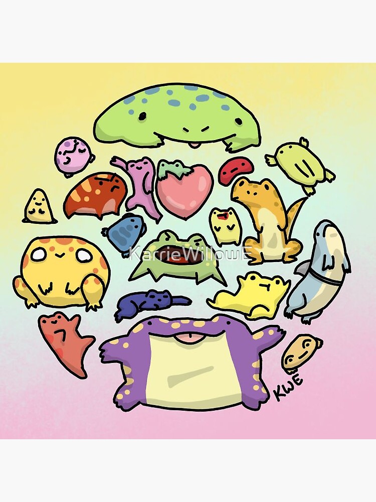"The Council of Frogs" Sticker for Sale by KarrieWillowE | Redbubble