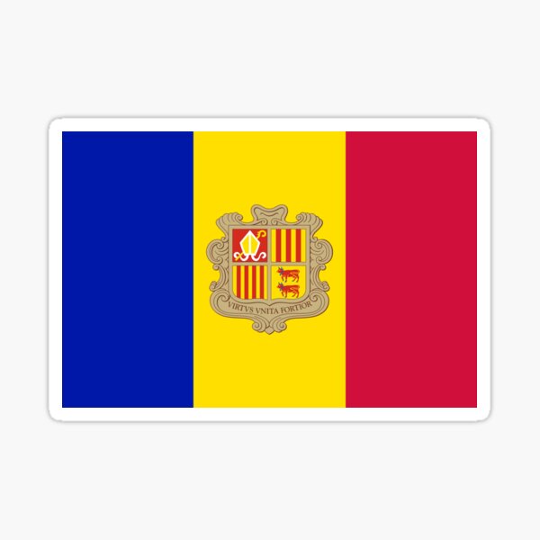 "Andorra Flag" Sticker by Javaland | Redbubble