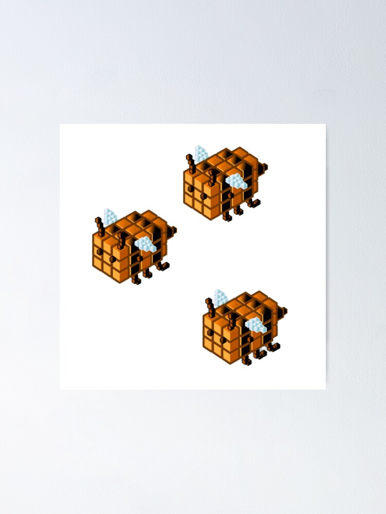 "Humbling pixel bees" Poster for Sale by HuiArt | Redbubble