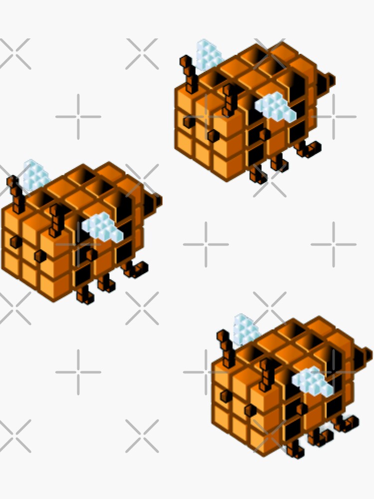 "Humbling pixel bees" Sticker for Sale by HuiArt | Redbubble