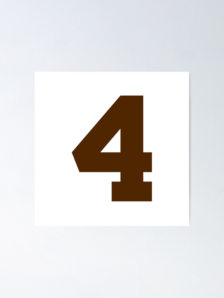 "Number 4, Brown four, Sports number 4" Poster for Sale by TheCultStuff ...